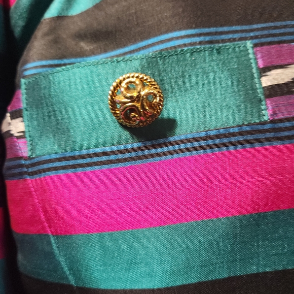 Thai Silk | Jackets & Coats | Thai Silk 0 Made In Thailand Striped And ...